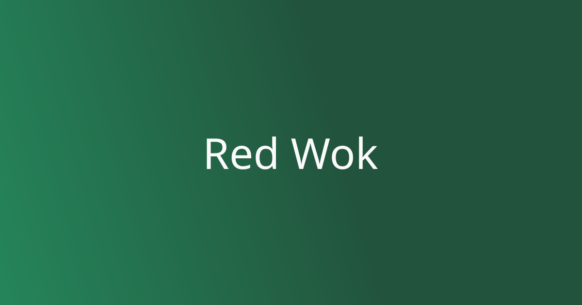 Best Chinese in Stansbury Park, UT | Red Wok | Menu